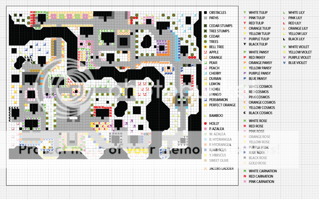 [LF] Town Grid Picture (someone to do one for me) [FT] Bells, items ...